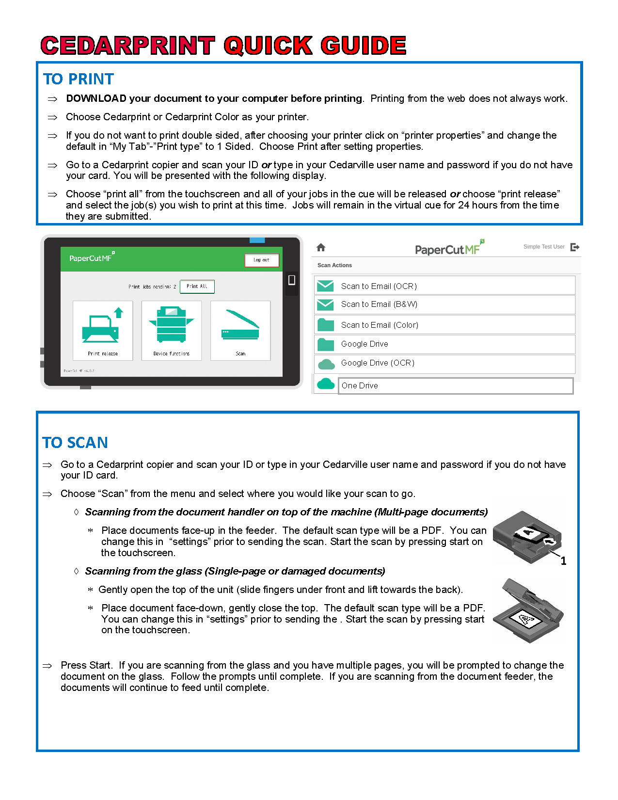 Student Printing Instructions